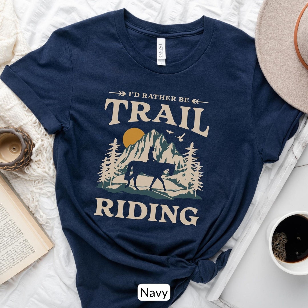 Trail Riding T-shirt, Gift for Horse Lover Shirt, Riding Shirt for Men ...