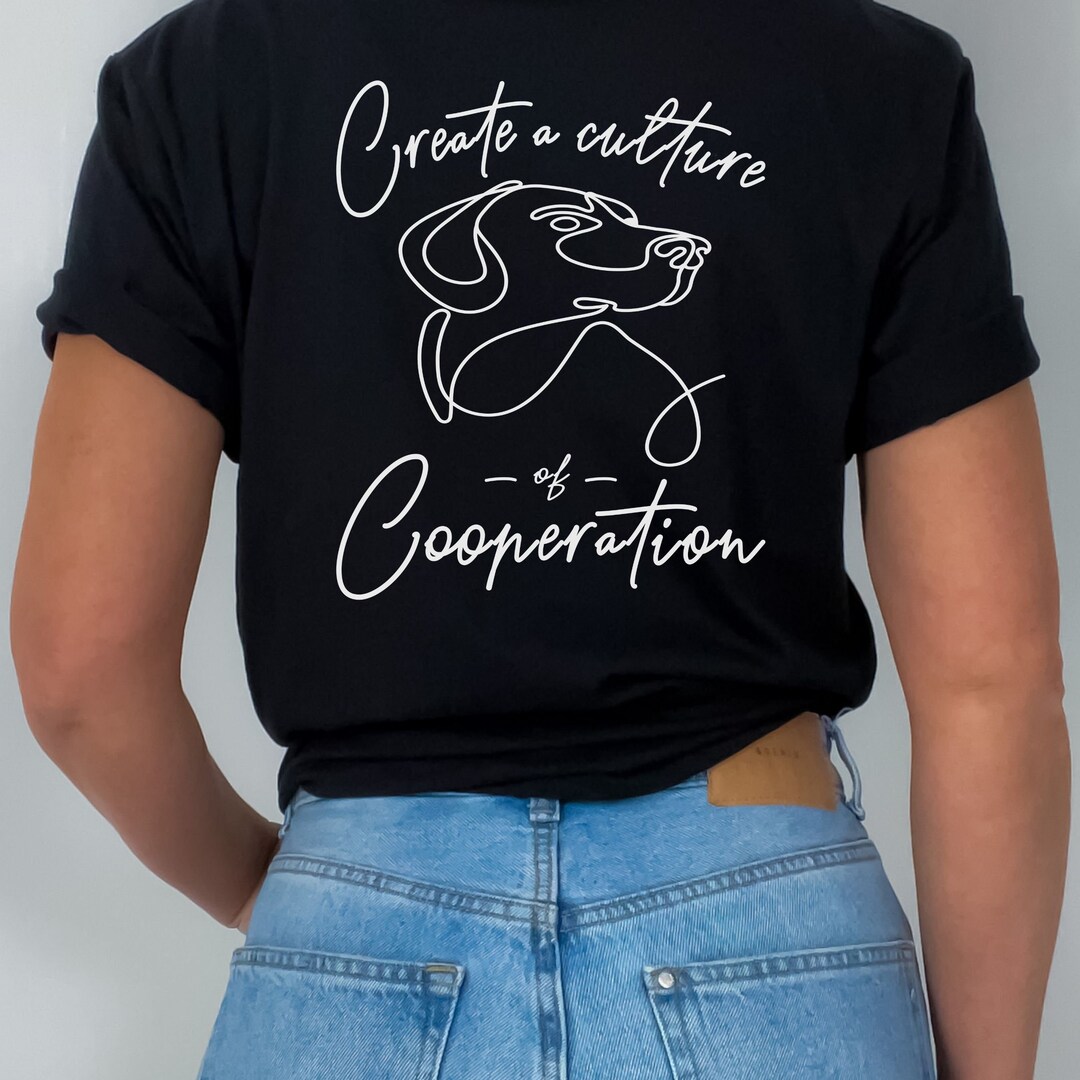 Positive Dog Trainer Back Print T-shirt, Dog Trainer Gift, Dog Training ...
