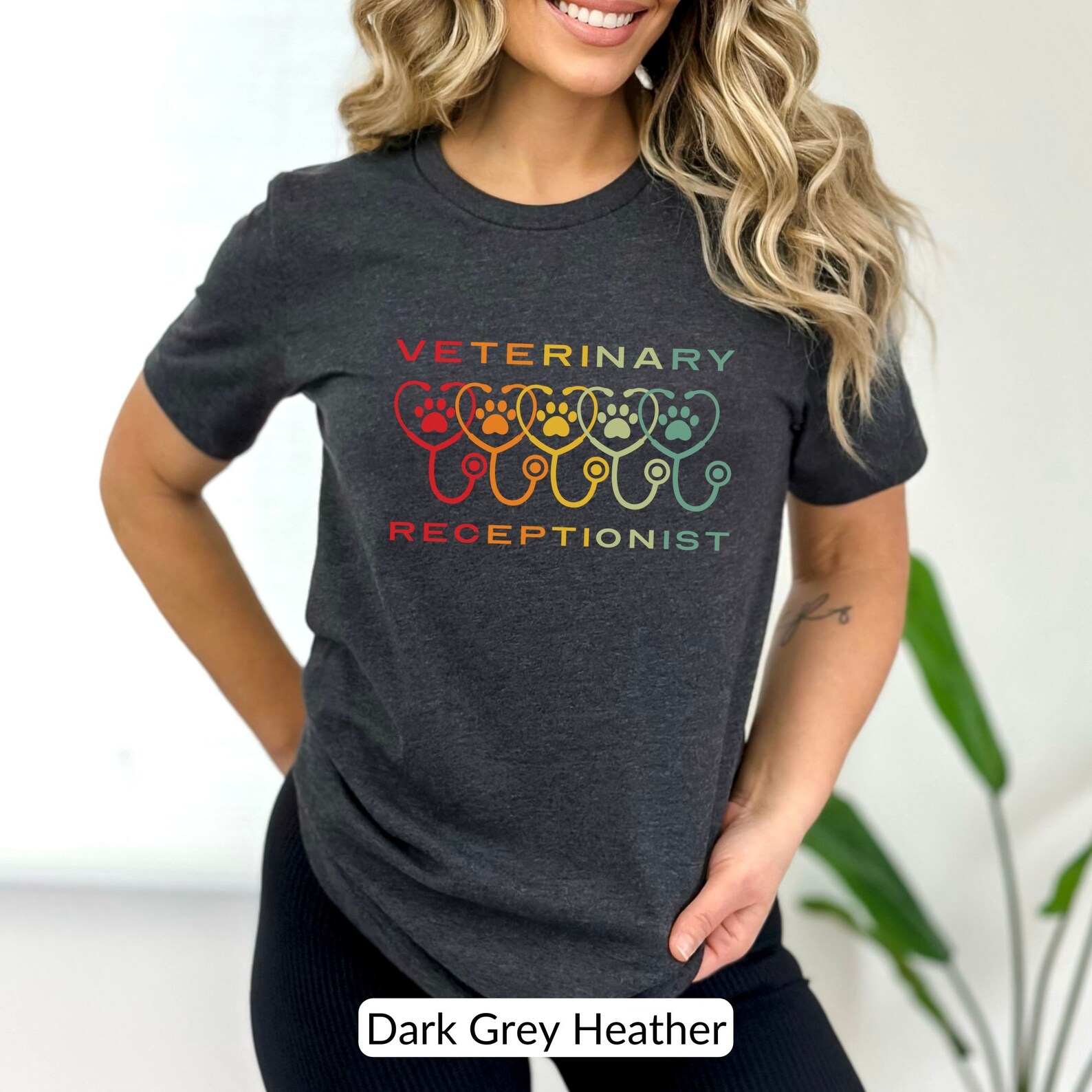 Vet Receptionist T-shirt, Front Office Staff Tshirt for Veterinary ...