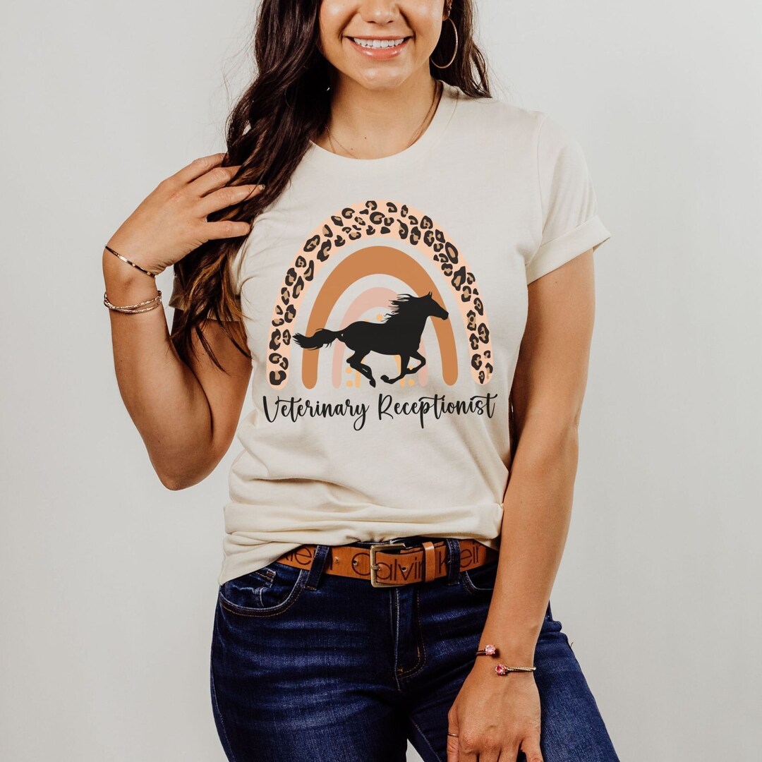 Equine Veterinary Receptionist T-shirt, Horse Vet Receptionist Gift ...