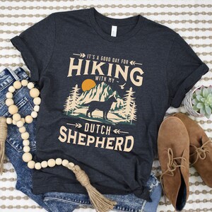 Dutch Shepherd T-shirt, Dutchie Gift, Dog Hiking Shirt, Shepherd Lover ...