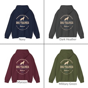 Balanced Dog Training Hoodie Back Print, Personalized Dog Trainer Gift ...