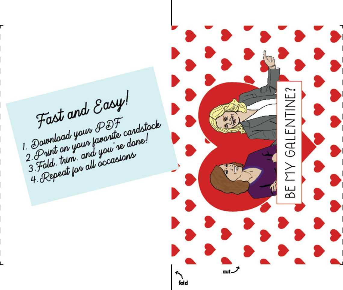 Printable Galentine's Day Card Instant Download - Etsy