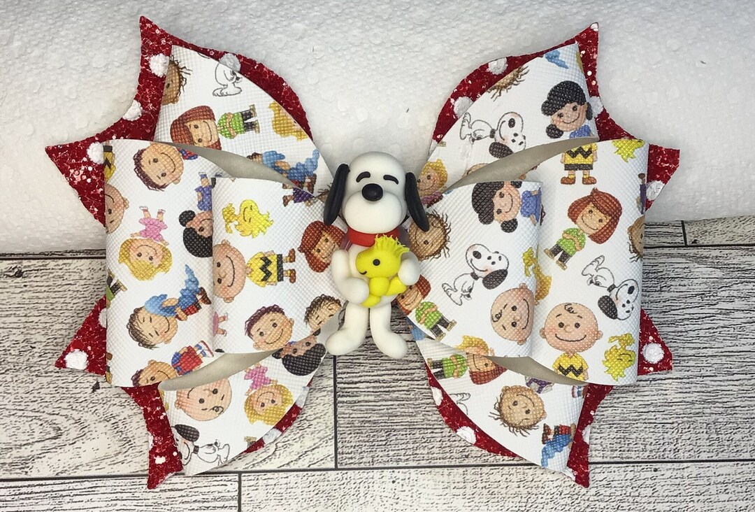 Snoopy Inspired Hairbow,peanuts Inspired Hairbows,character Hairbows ...
