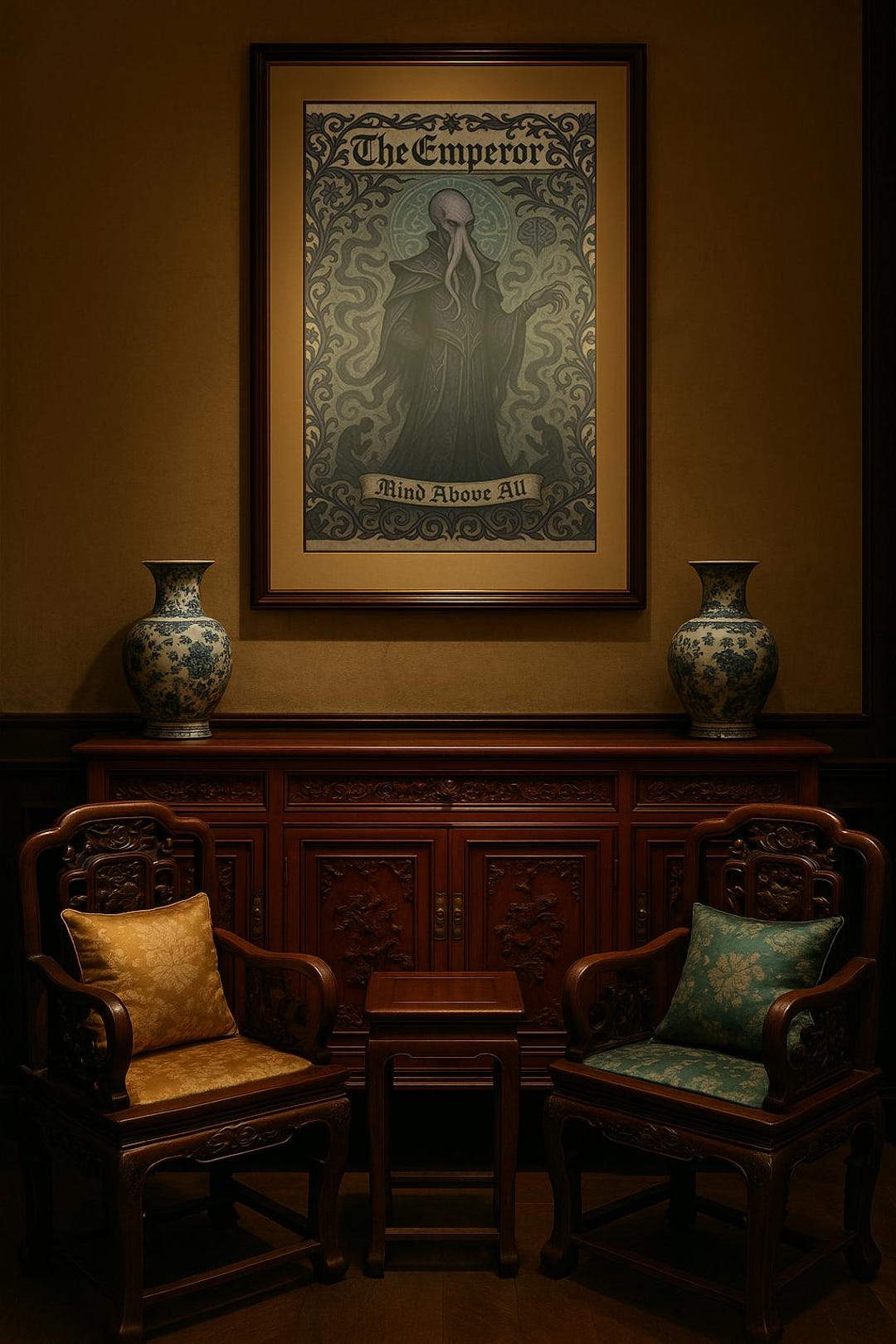 The Emperor Mind Flayer Poster – BG3 Illithid Fantasy Wall Art – Gothic ...
