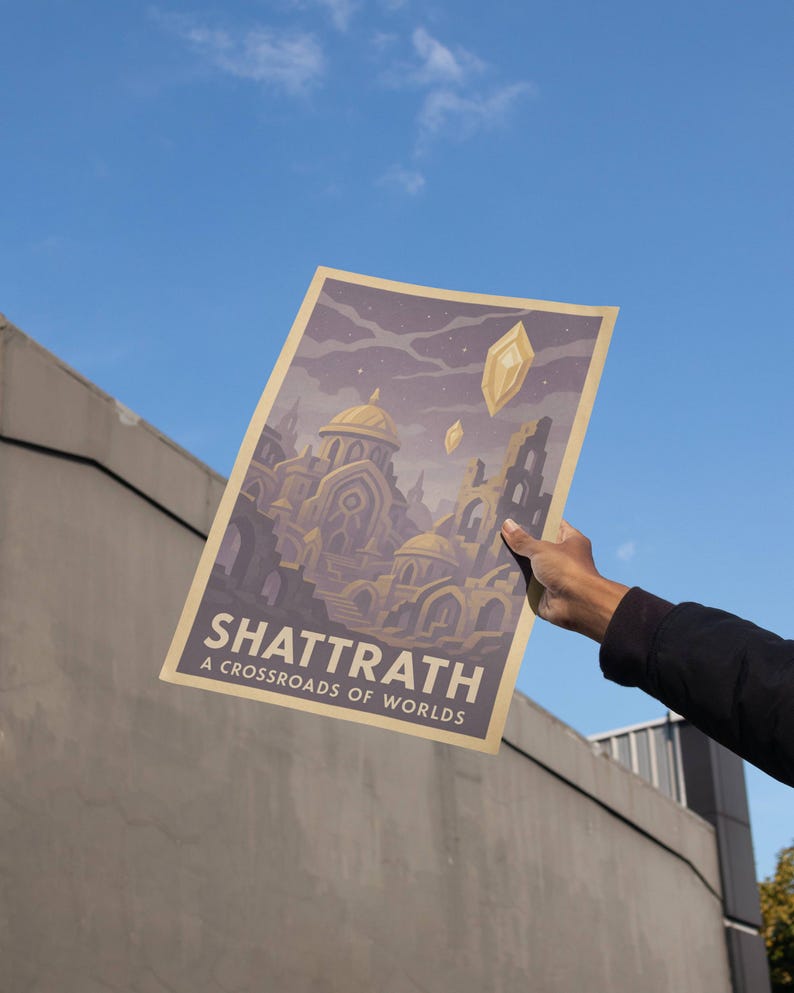 Shattrath Digital Poster – Printable Fantasy City Art From Wow ...