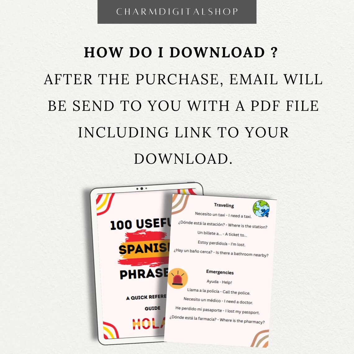 100 Useful Spanish Phrases - Beginner Spanish Learning Printable - Easy ...