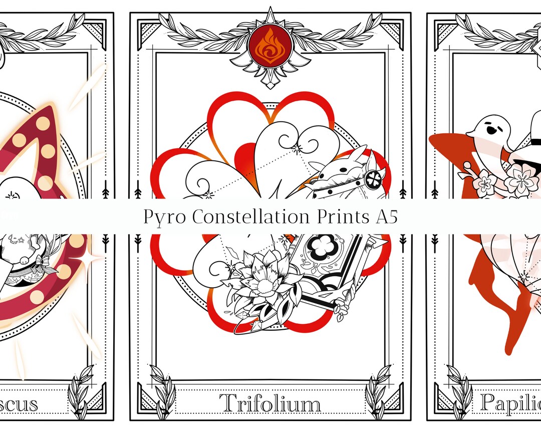 Genshin Impact Constellation Print L PYRO - Etsy
