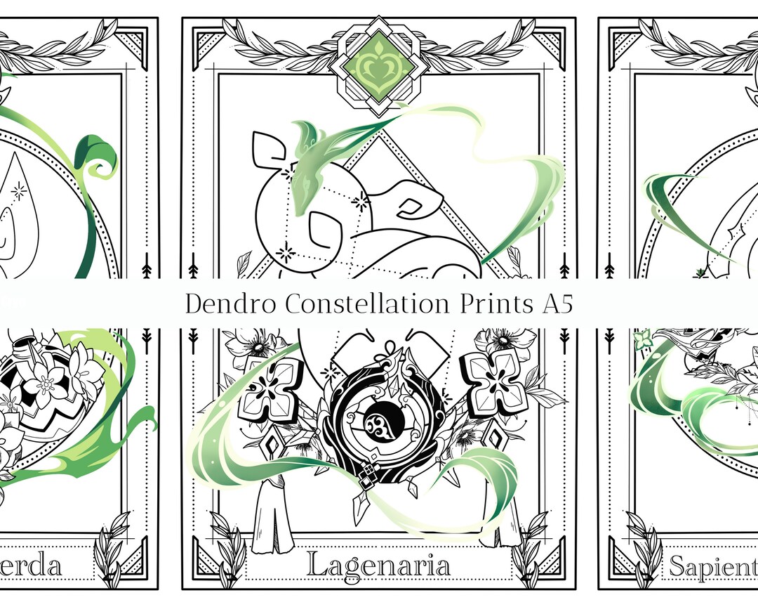 Genshin Impact Constellation Print L DENDRO - Etsy