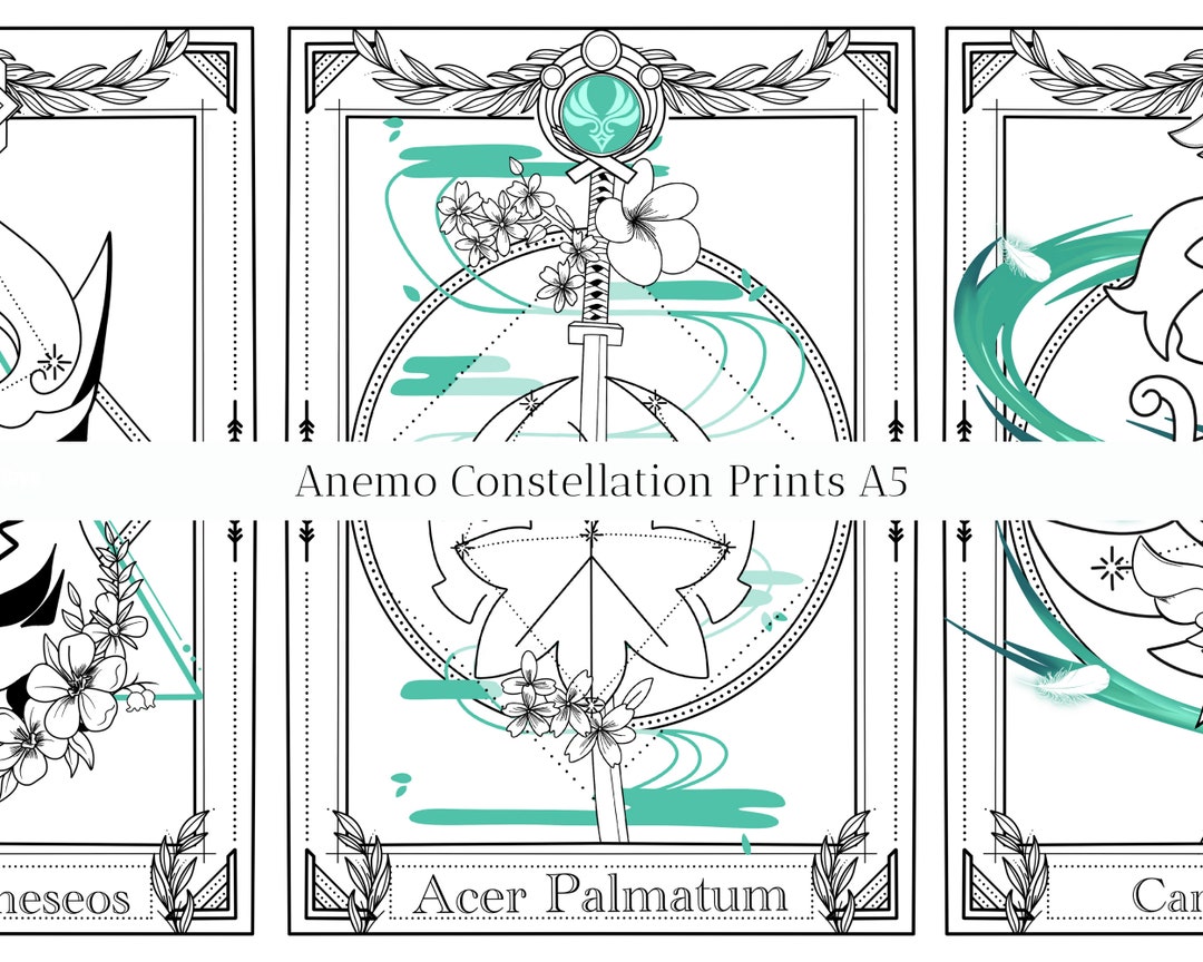 Genshin Impact Constellation Print L ANEMO - Etsy