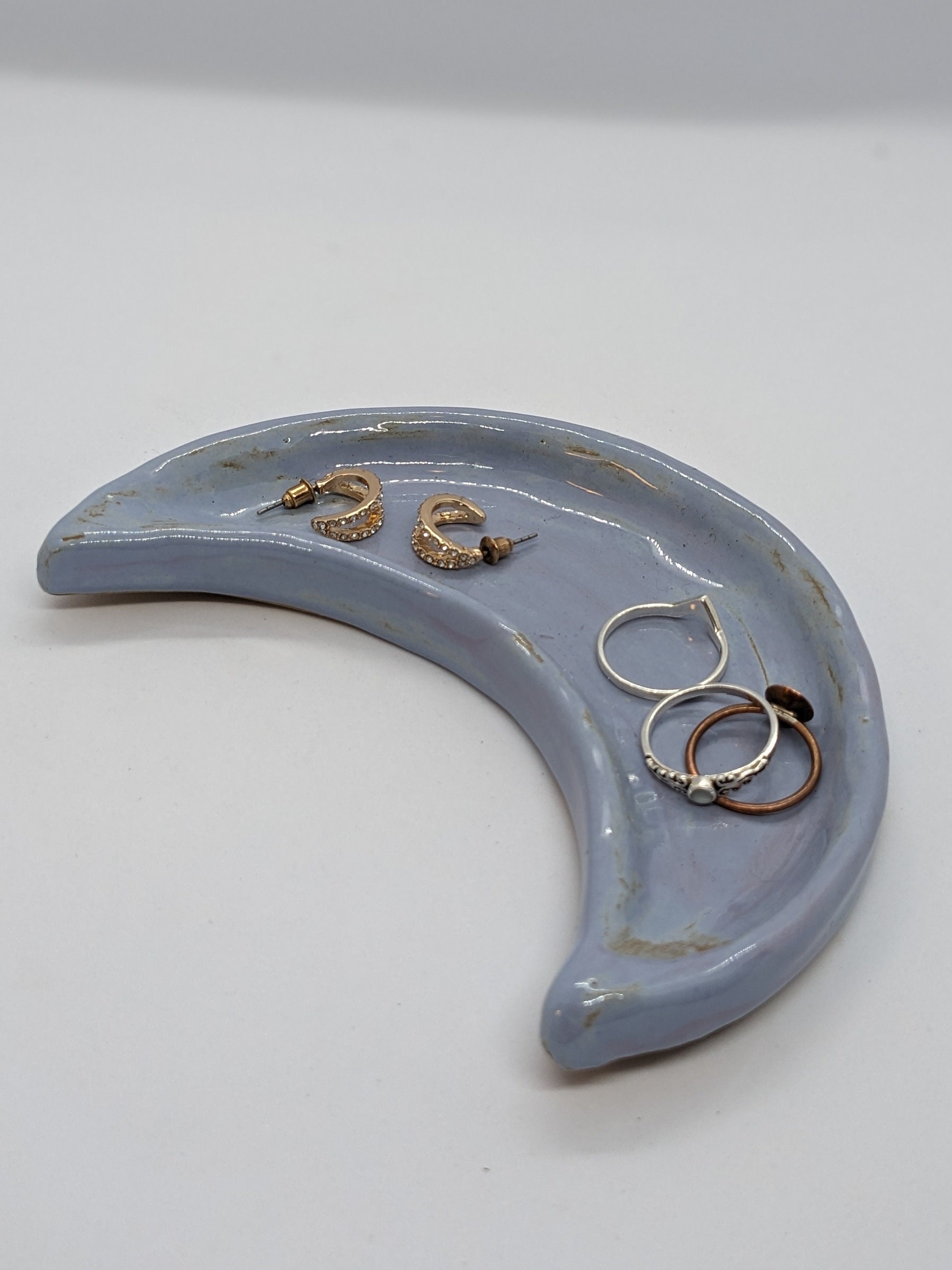 Crescent Moon Shaped Crystal Plates/ Charging Plates/ Trinket Plates ...