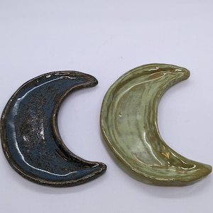 Crescent Moon Shaped Crystal Plates/ Charging Plates/ Trinket Plates ...