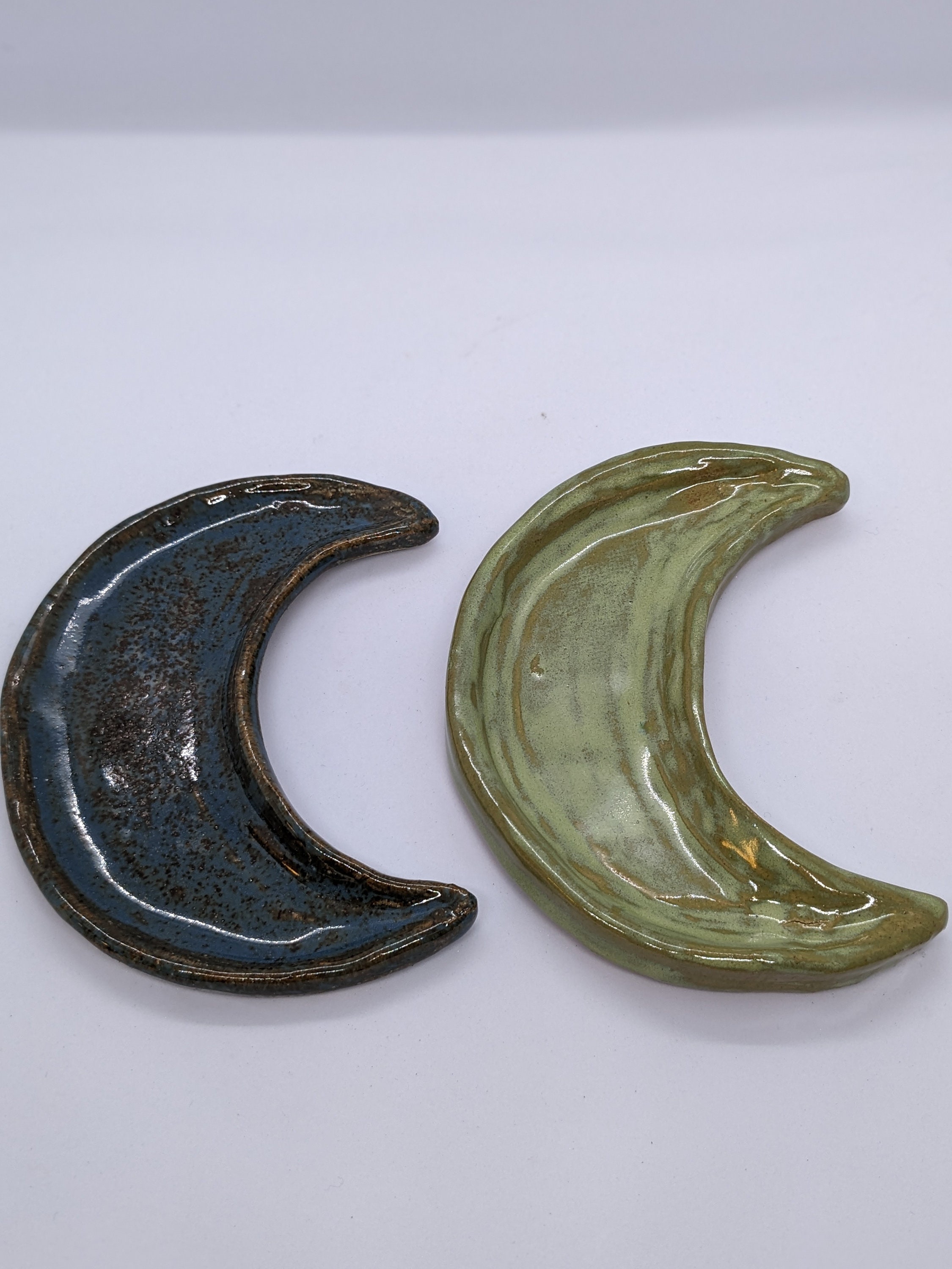 Crescent Moon Shaped Crystal Plates/ Charging Plates/ Trinket Plates ...