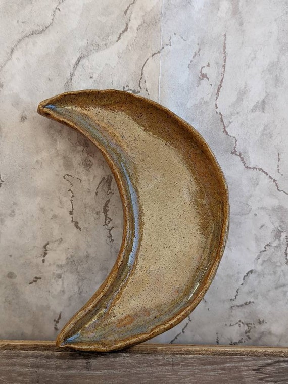 Crescent Moon Shaped Crystal Plates/ Charging Plates/ Trinket | Etsy
