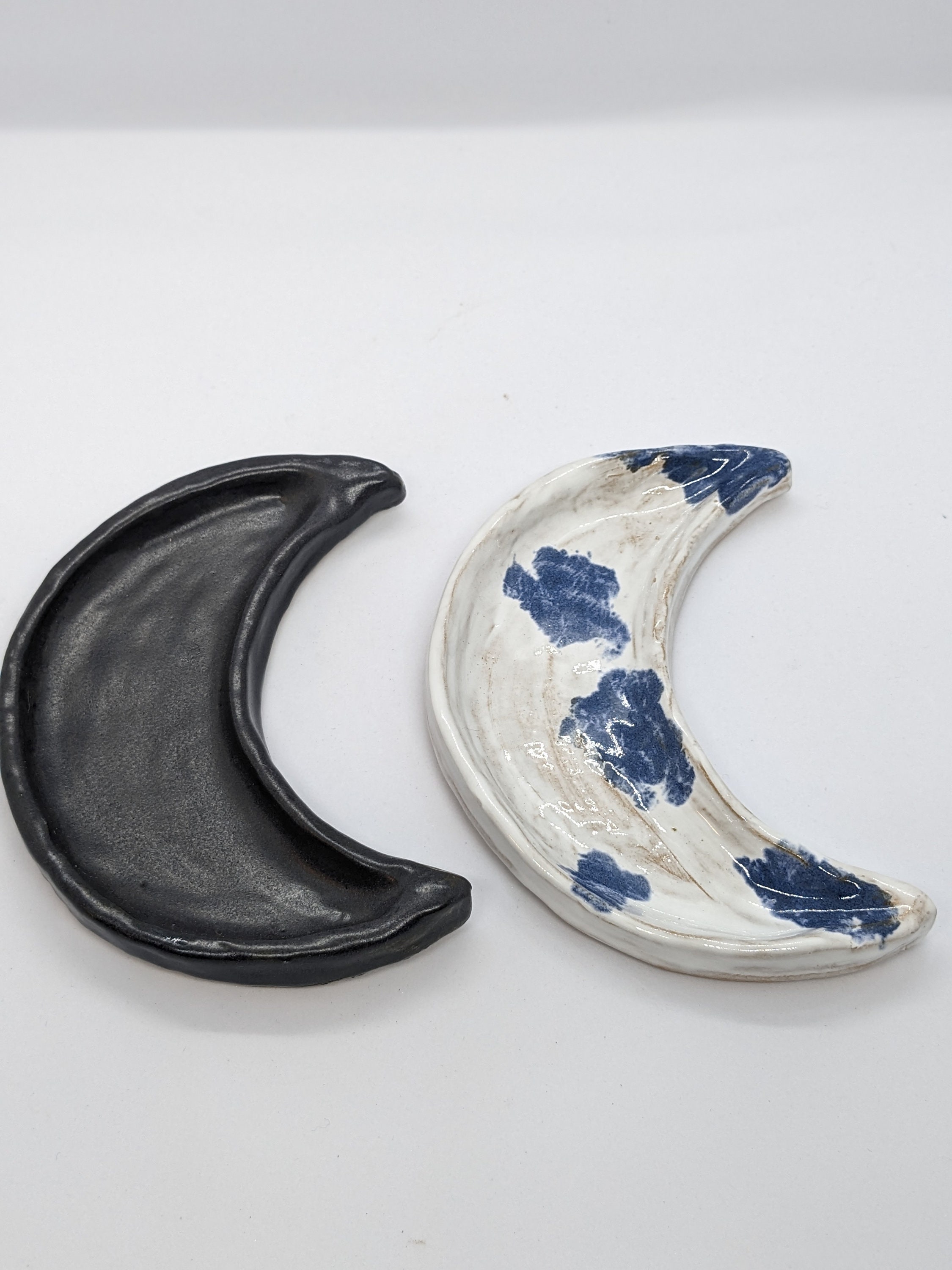 Crescent Moon Shaped Crystal Plates/ Charging Plates/ Trinket Plates ...