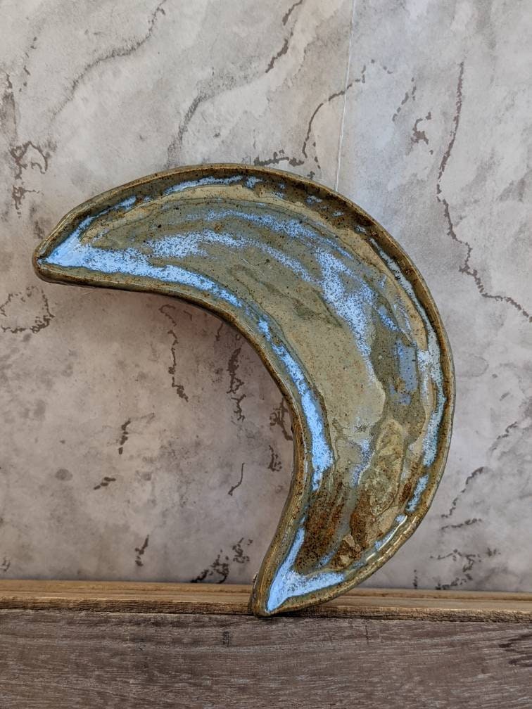 Crescent Moon Shaped Crystal Plates/ Charging Plates/ Trinket | Etsy