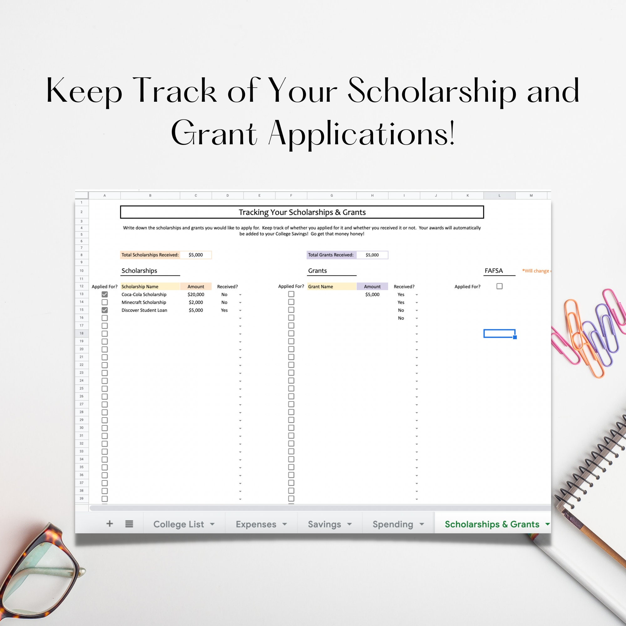 College Financial Planning Student Financial Planner Scholarship ...