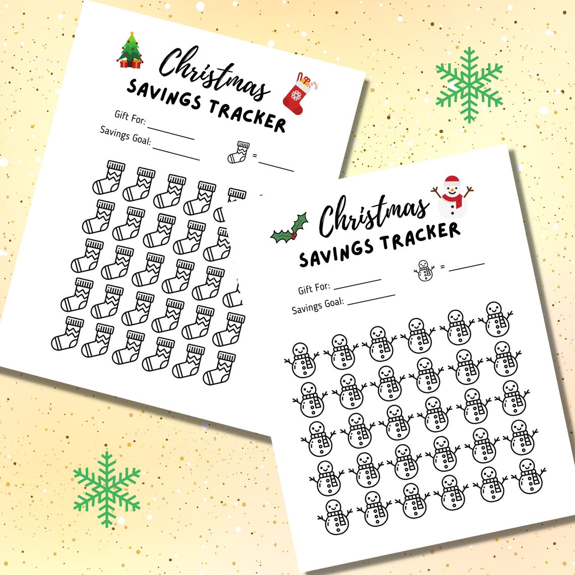 Christmas Savings Tracker Holiday Savings Tracker Savings - Etsy