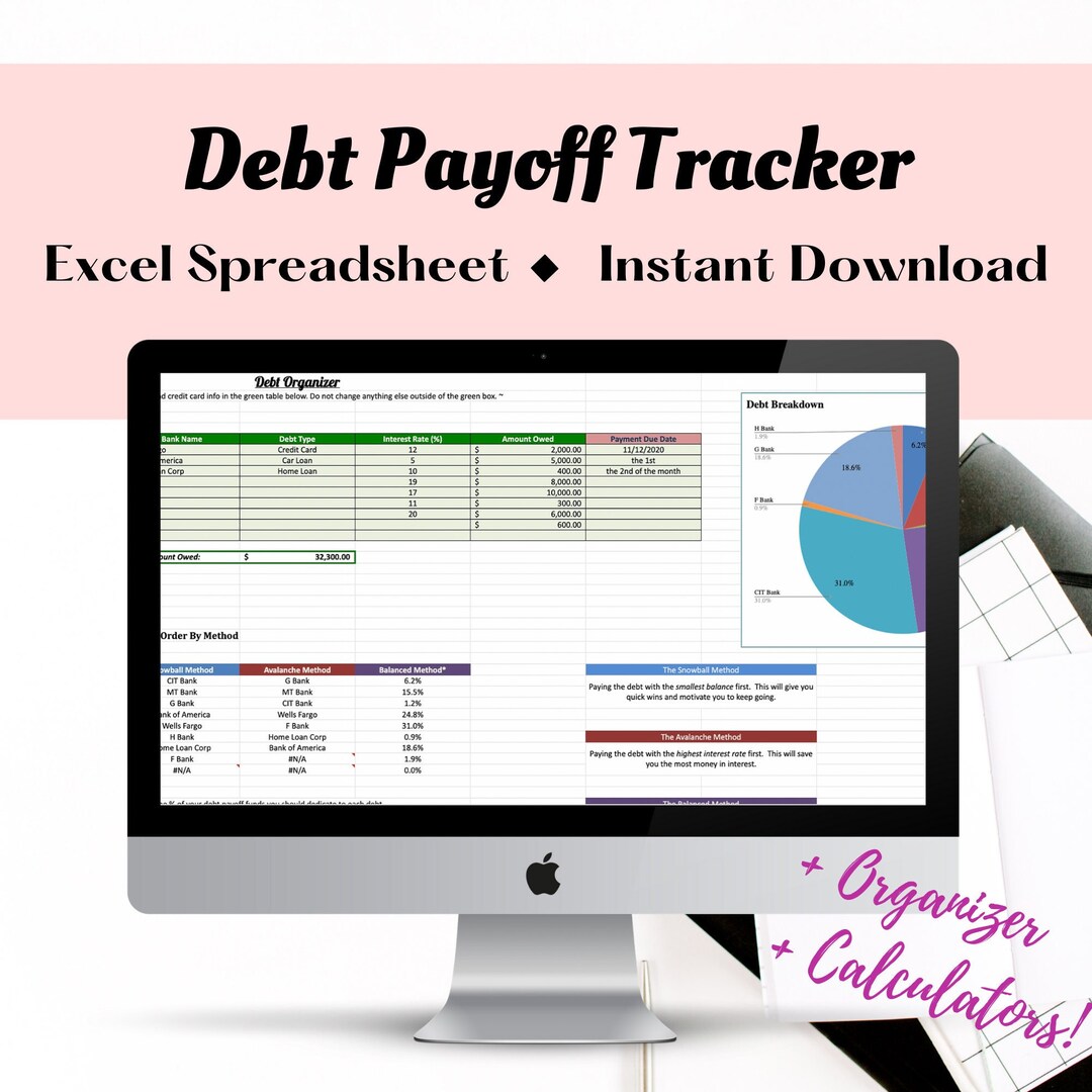 Debt Tracker | Debt Payoff Tracker & Planner | Debt Organizer | Debt ...