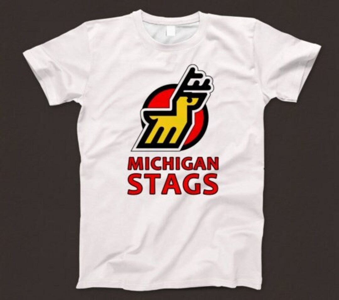 Michigan Stags T Shirt 717 Retro White Unisex Graphic Tee - Etsy