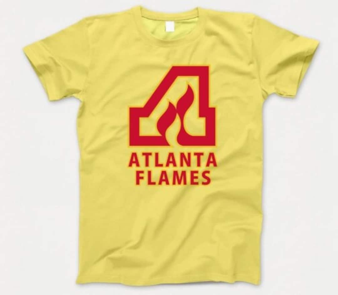 Atlanta Flames T Shirt 891 Retro Yellow Unisex Graphic Tee - Etsy