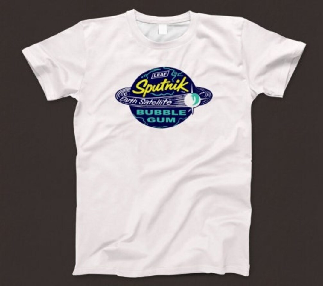 Sputnik Bubble Gum T Shirt 906 Retro White Unisex Graphic Tee - Etsy