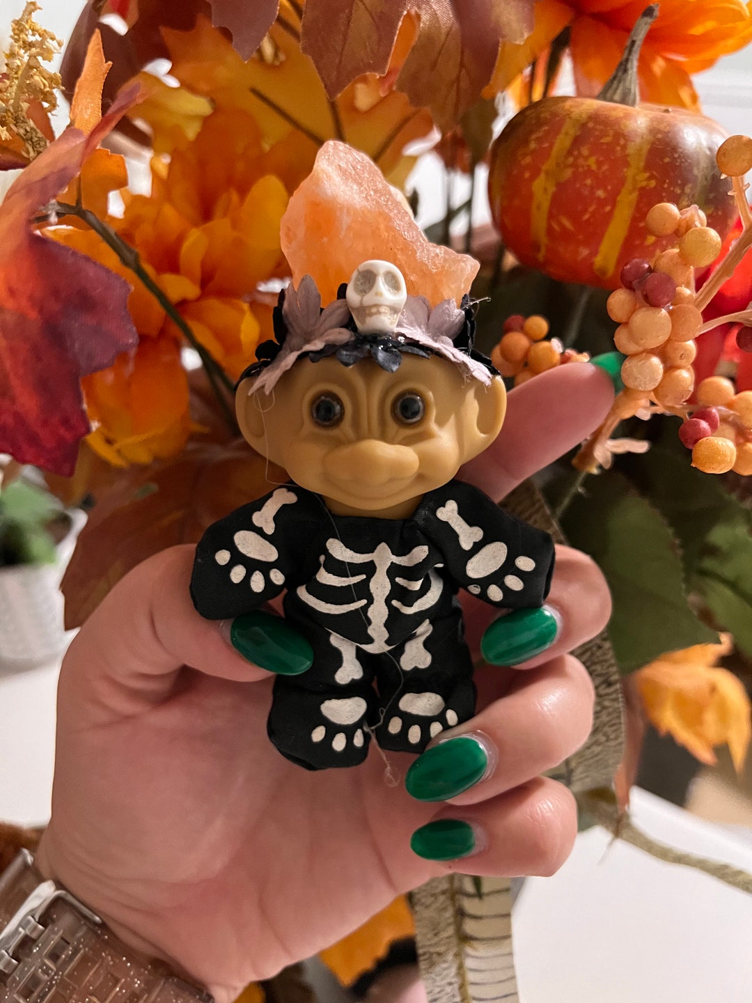 Scare You Like a Skeleton Crystal Troll - Etsy