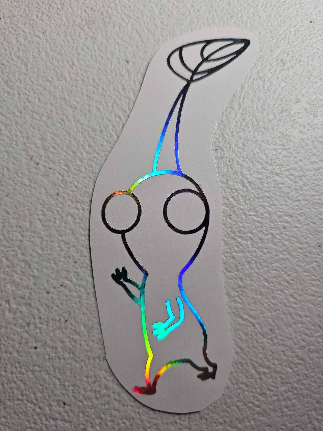 White Pikmin Holographic Car Decal - Etsy