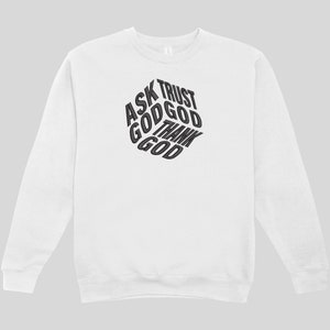 Ask God Tell God Thank God Embroidery Design, Trust God Embroidery ...