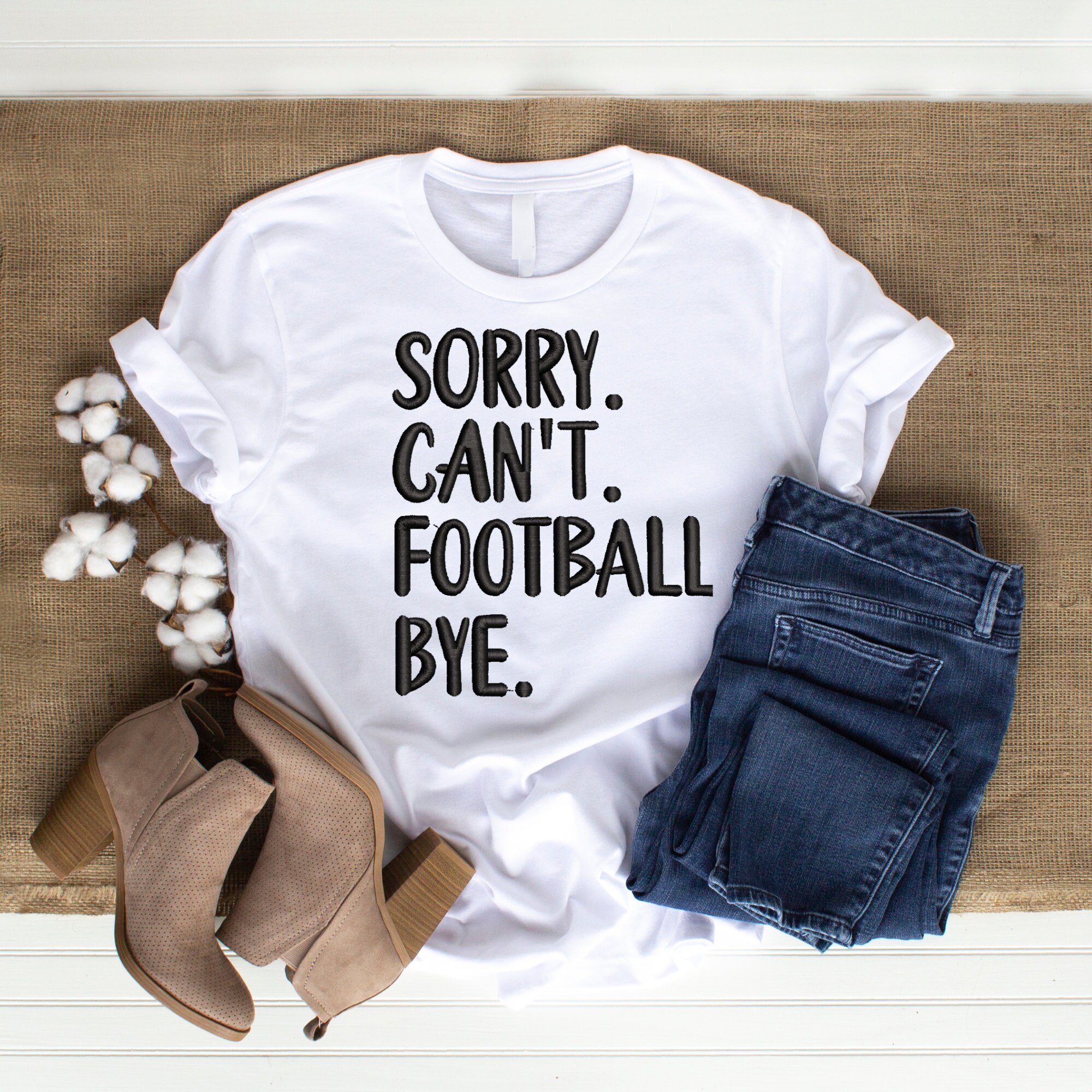 Sorry Can't Football Bye Embroidery Design, Football Mom Machine ...