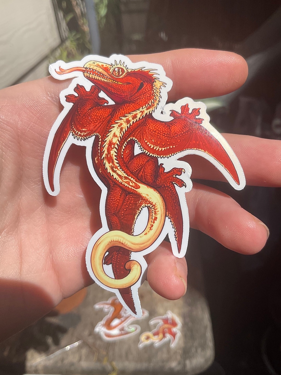 Crested Gecko Dragon Sticker - Etsy