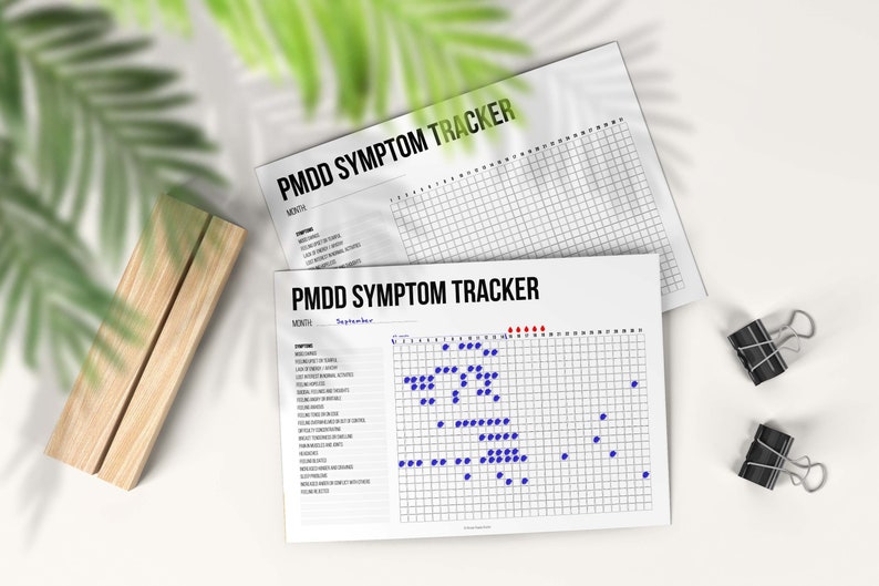 PMDD Symptom Tracker Printable Tracker A4 A5 US Letter Unlimited Use ...