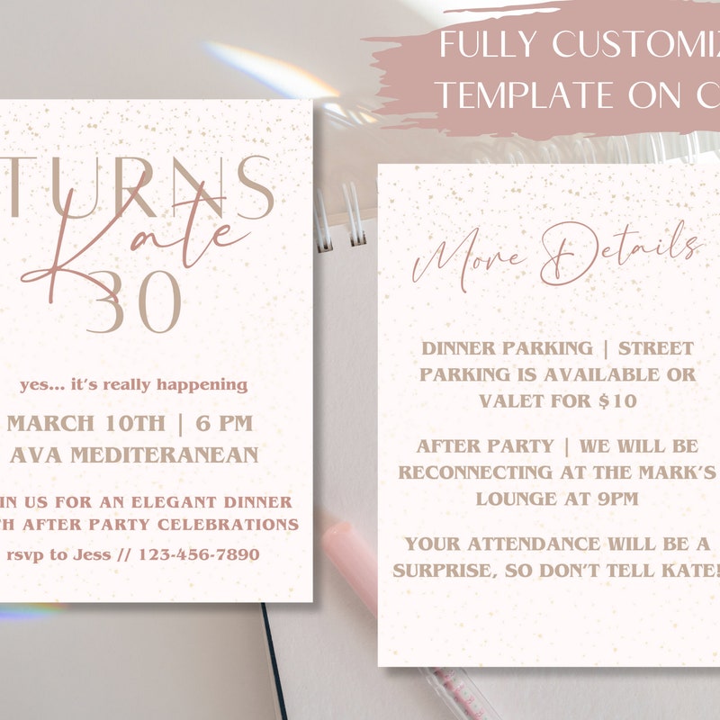 30th Birthday Invitation - Etsy