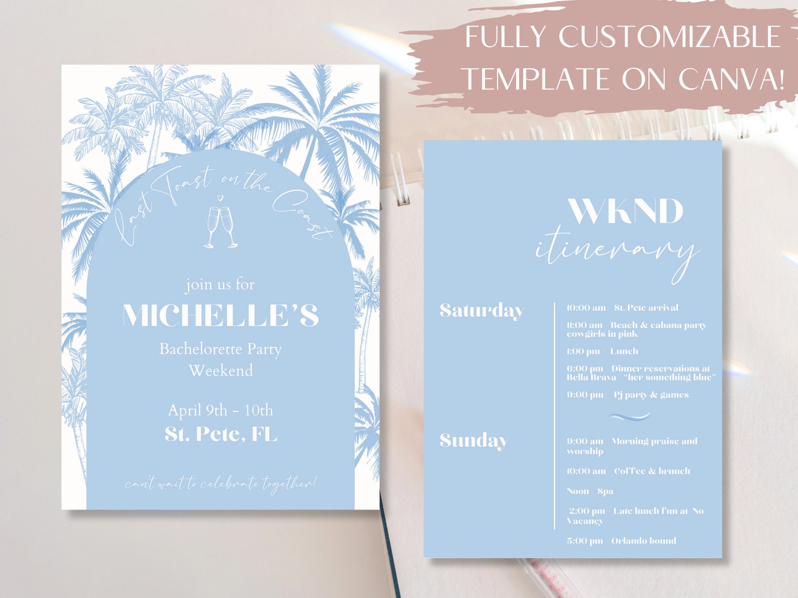 Last Toast on the Coast Invitation, Last Toast Bachelorette Party ...