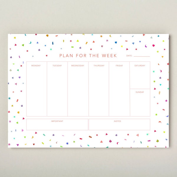 Weekly Planner Pad - Etsy