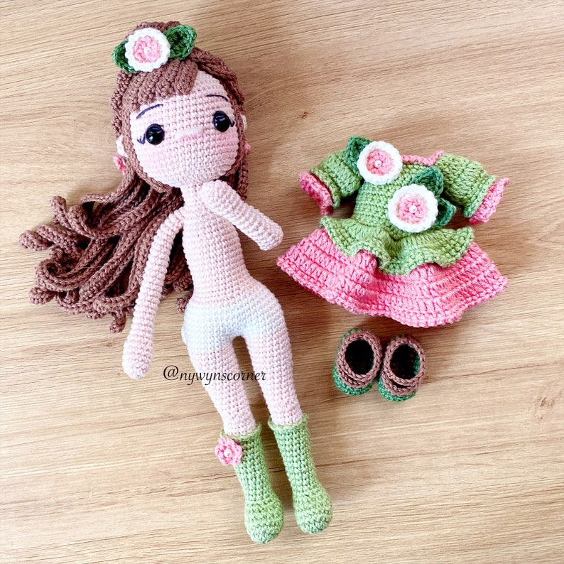 Crochet Pattern Amigurumi Spring Doll PDF Tutorial Hanami - Etsy