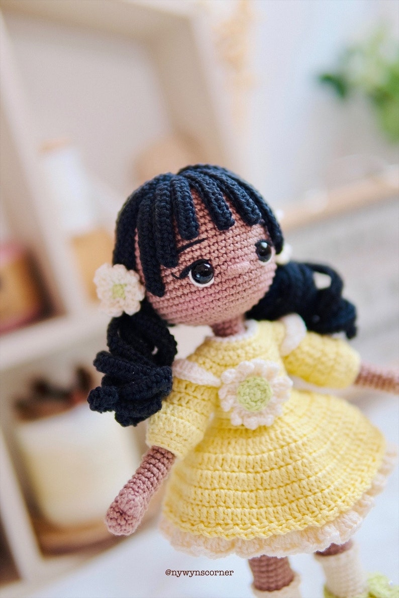 Crochet Amigurumi Daisy Doll Pattern: Floral Doll With Clothes (PDF) - Etsy