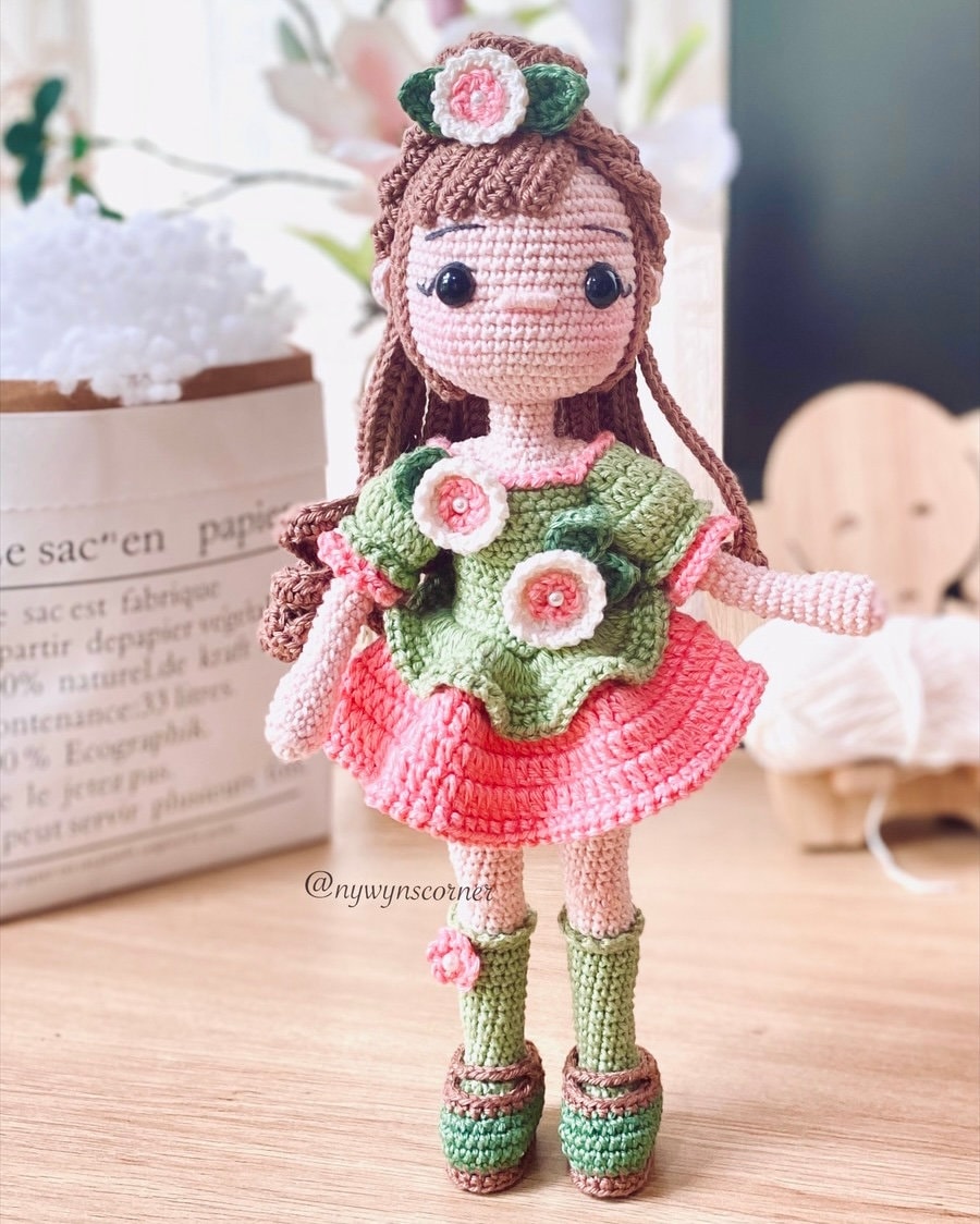 Crochet Pattern Amigurumi Spring Doll PDF Tutorial Hanami - Etsy