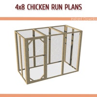 8x4 Chicken Coop Run Plans: Step-by-step Guide - Etsy