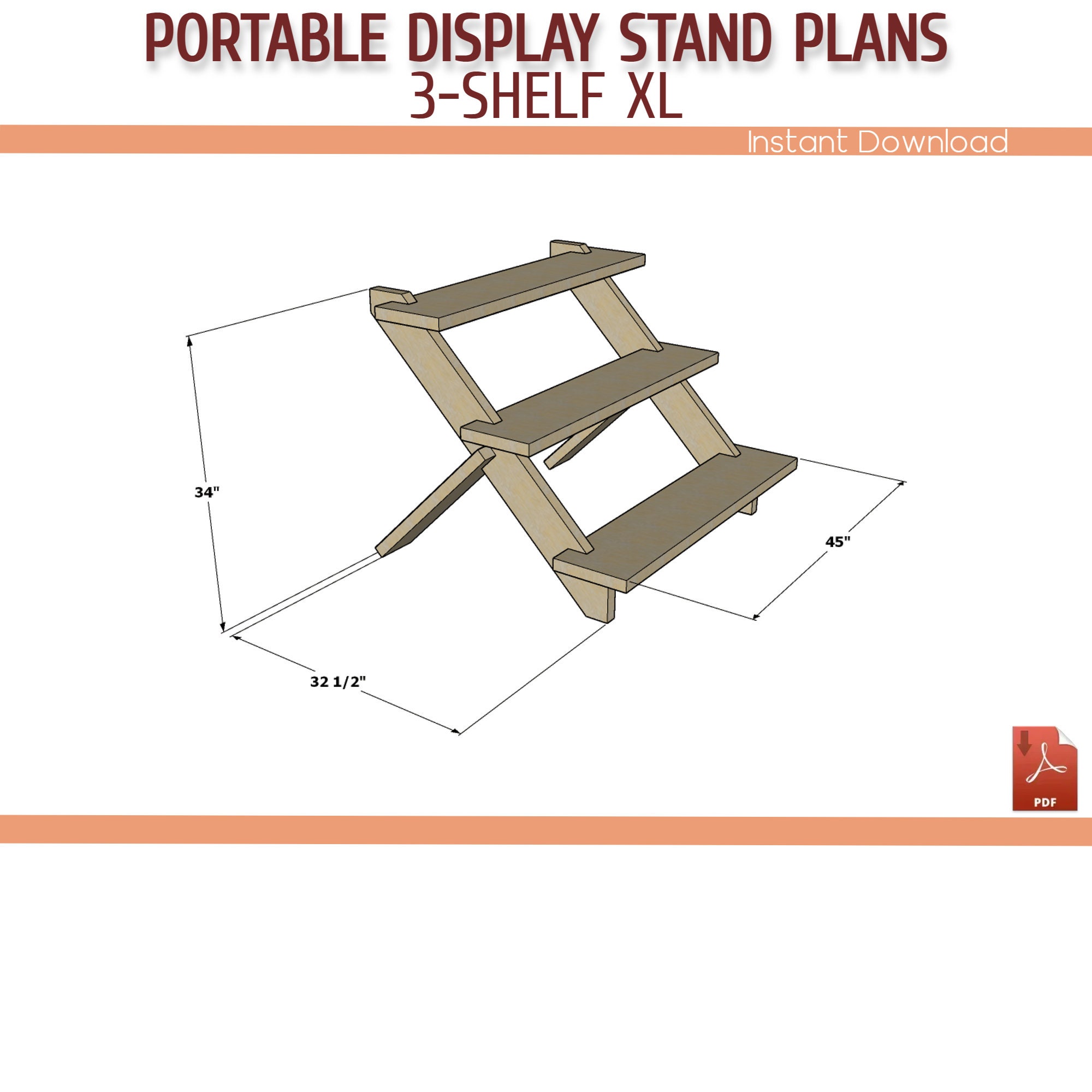 Portable Display Stand Plans DIY Wooden Craft Fair Display - Etsy