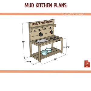 Mud Kitchen Plans, DIY Build Outdoor Mud Kitchen for Kids - Download ...