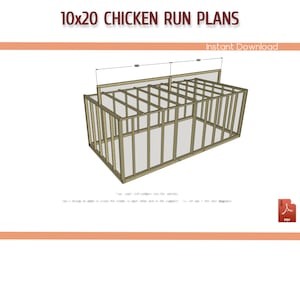 10x20 Large Chicken Run Plans – DIY Walk-in Coop Run (PDF Download) - Etsy