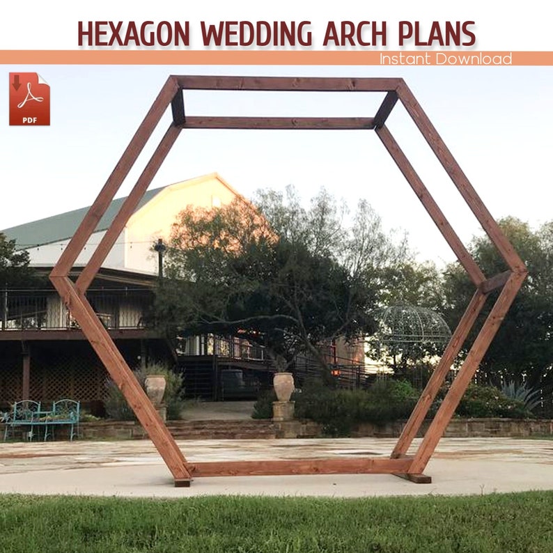 Hexagon Wedding Arch DIY Plans Wooden Hexagon Wedding Arch - Etsy