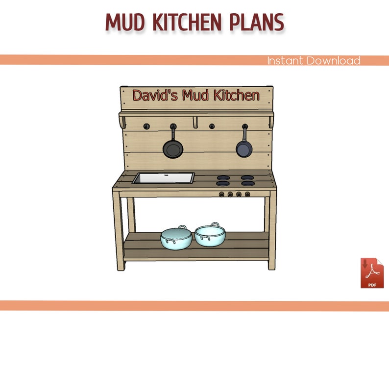 Mud Kitchen Plans, DIY Build Outdoor Mud Kitchen for Kids - Download ...