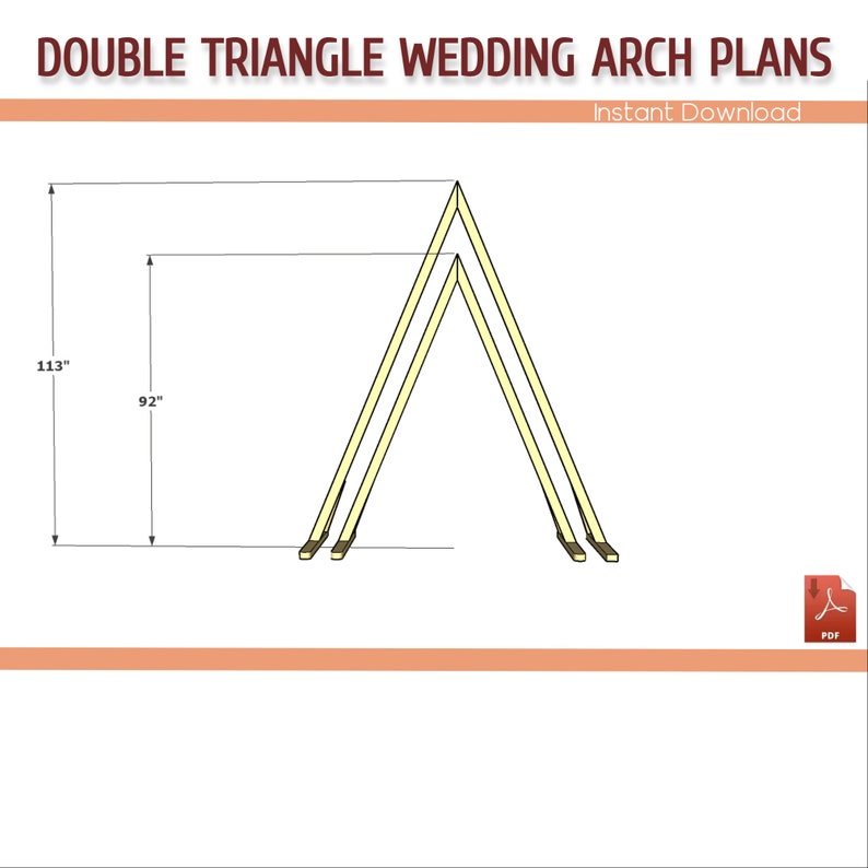 DIY Double Triangle Wedding Arch Plans (download PDF) - Etsy
