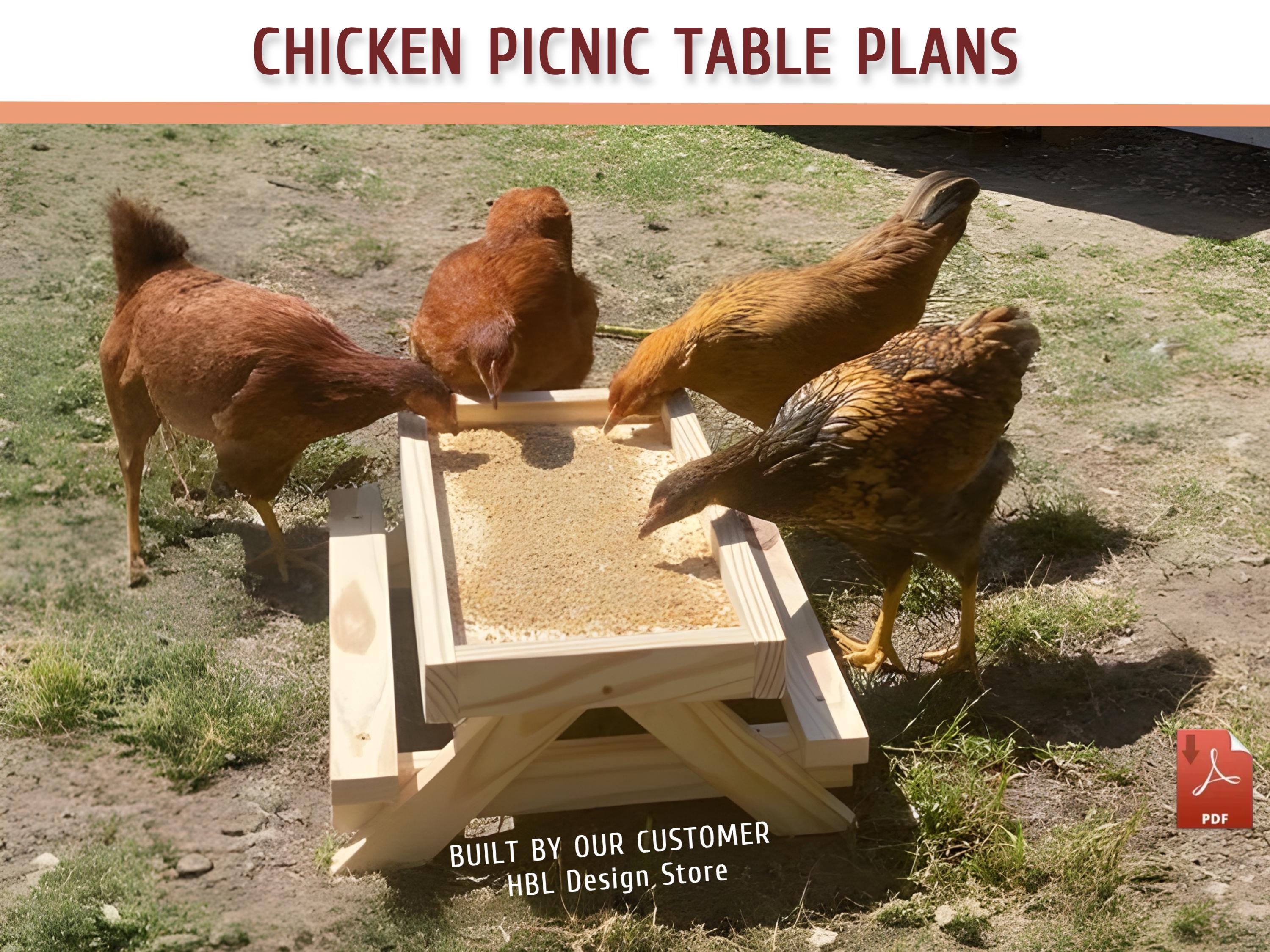 DIY Chicken Picnic Table Plans – Chicknic Table PDF Download - Etsy