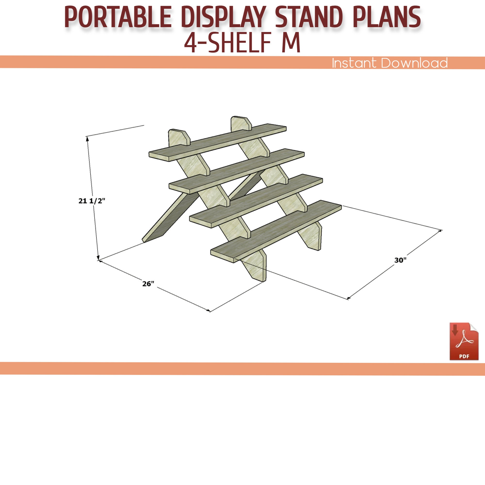 Portable Craft Fair Display Stand Plans DIY Wooden Display - Etsy