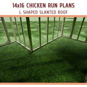 Large 14x16 L Shaped Chicken Coop Run Building Plans - 14x16 L-shape ...