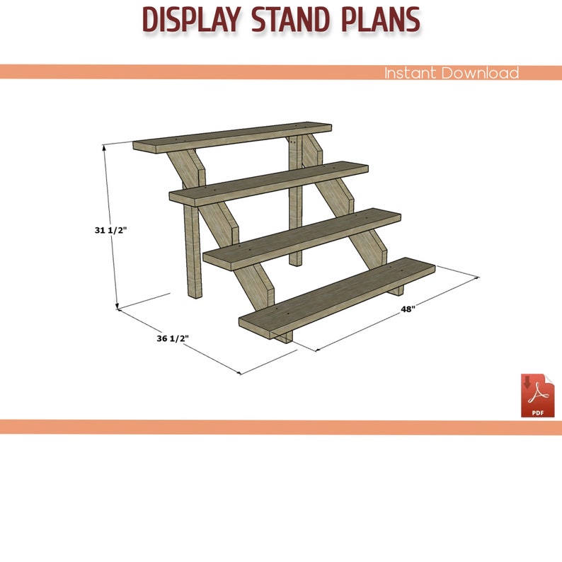 Display Stand Plans Wooden Craft Fair Display Stand DIY - Etsy