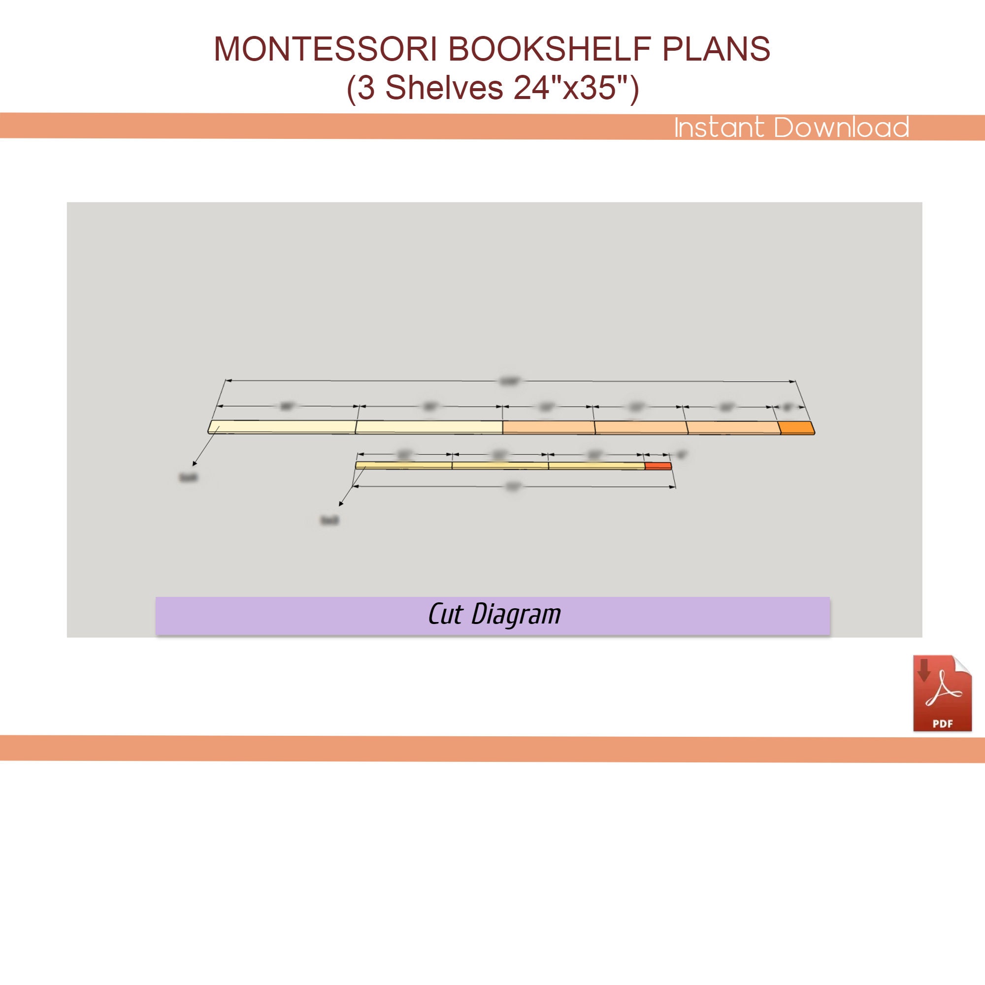 DIY Montessori Bookshelf Plan – Kids Wooden Bookcase (PDF Download) - Etsy